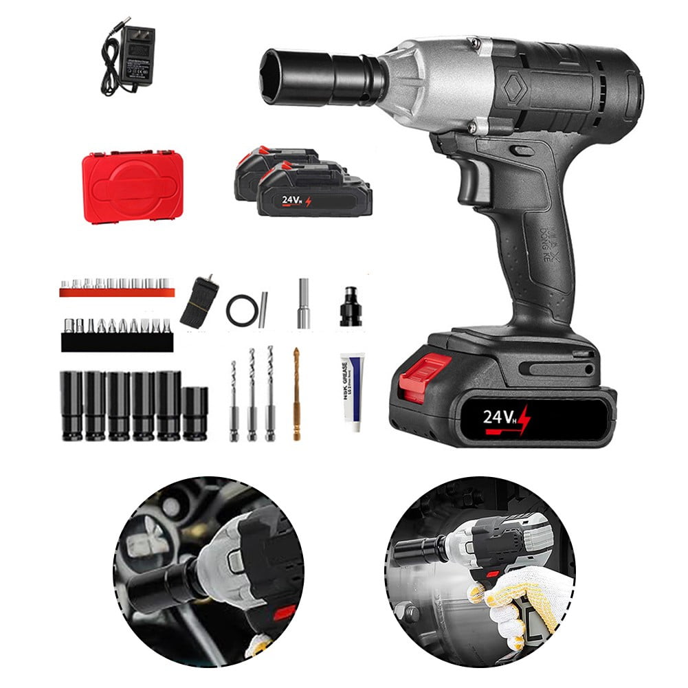 4In1 Cordless Wrench,Max Torque 320 Nm 3200Rpm Electric Driver Kit ...