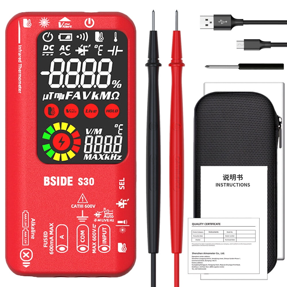 4in1 Digital Multimeter Infrared Thermometer Electric Test Pen Circuit ...