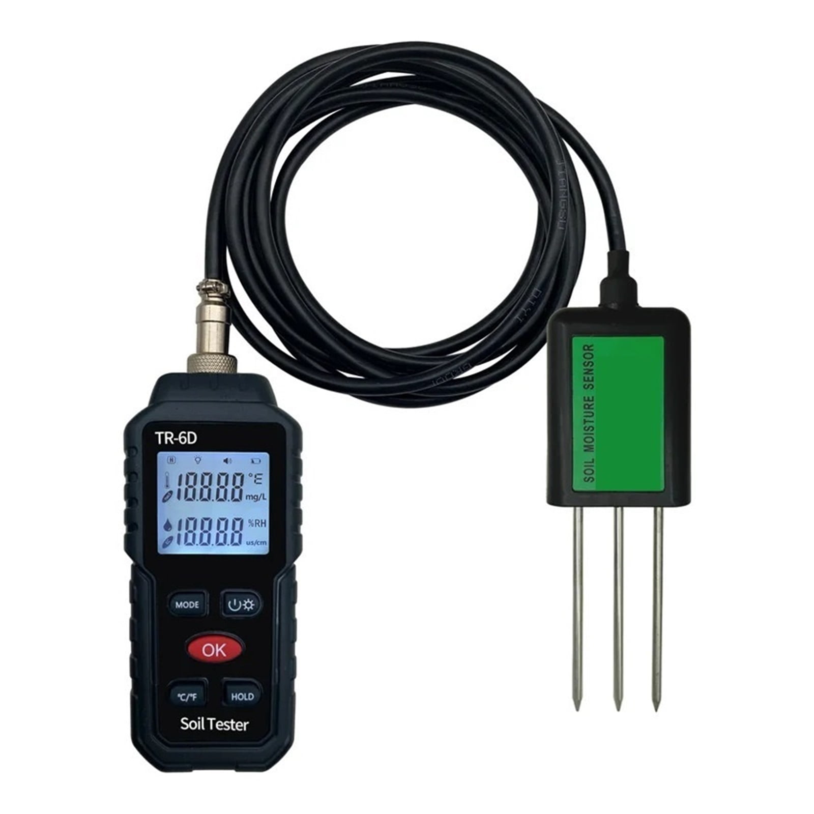 4in1 Digital Soil Tester Detector Soil EC Meter Moisture Meter ...