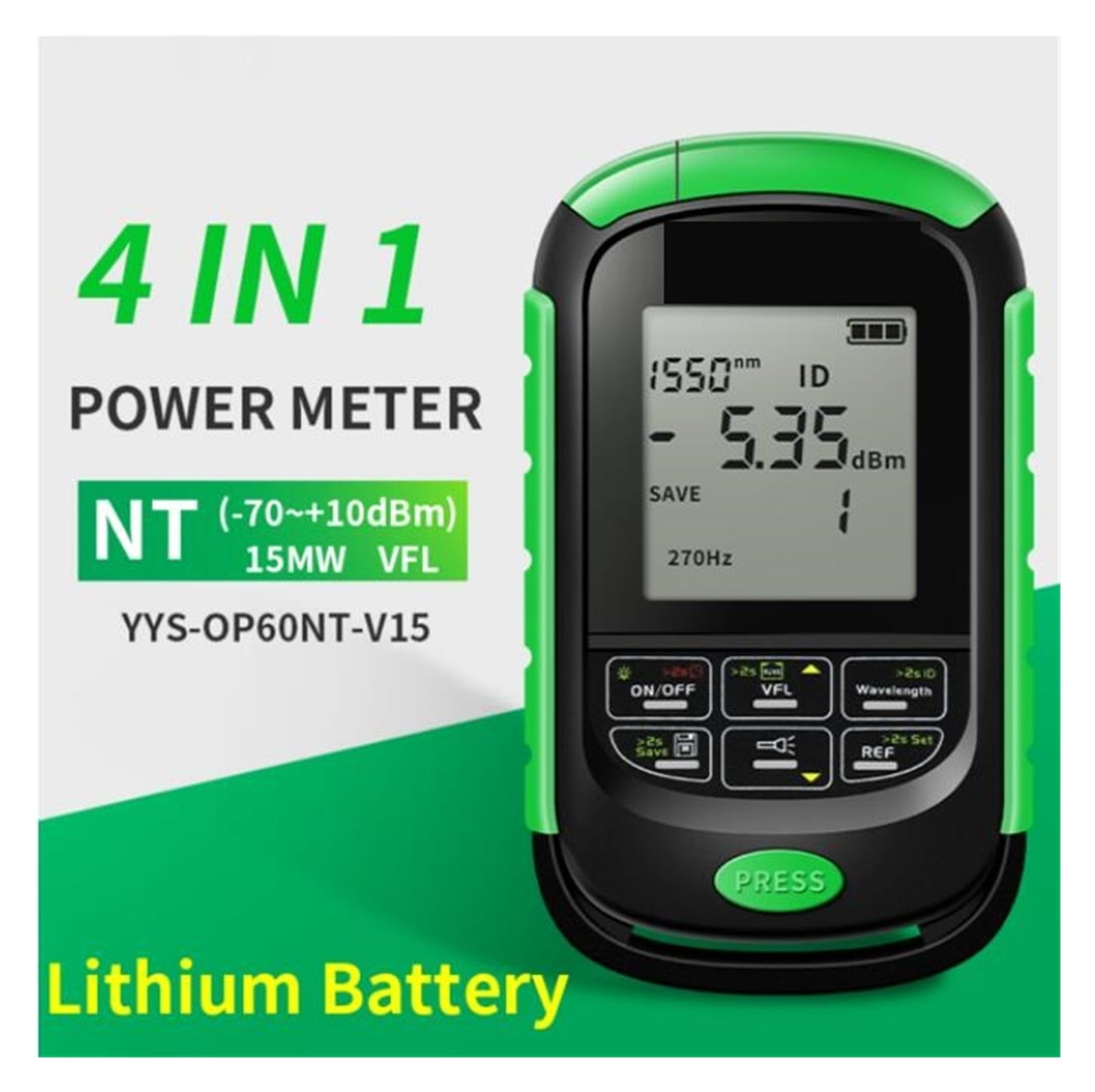 4in1 Optical Power Meter Visual Fault Locator Network Cable Test OPM ...