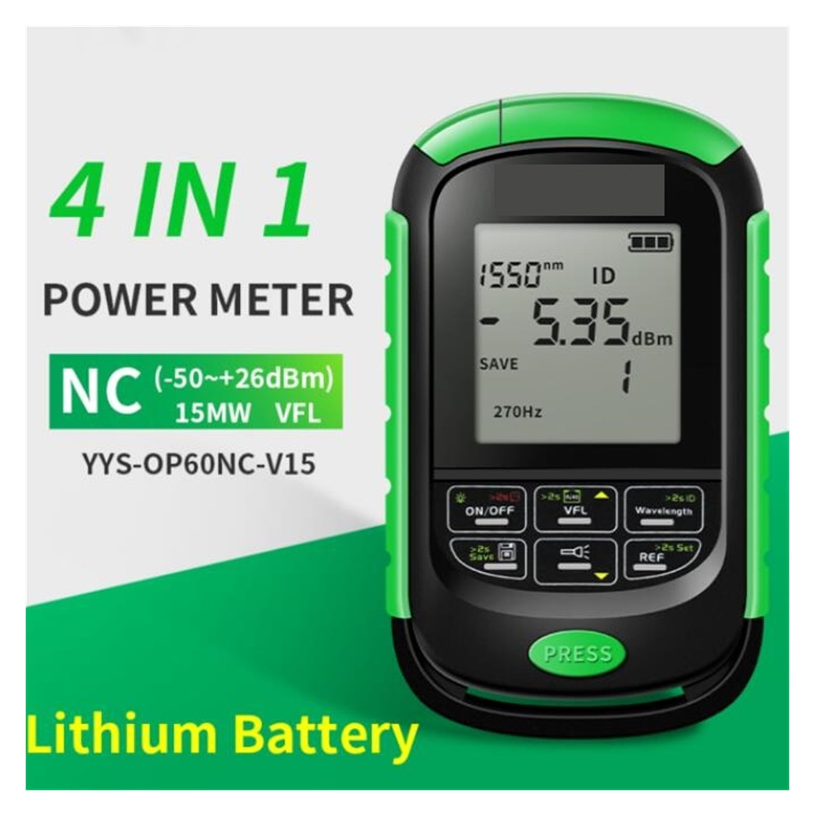 4in1 Optical Power Meter Visual Fault Locator Network Cable Test OPM ...