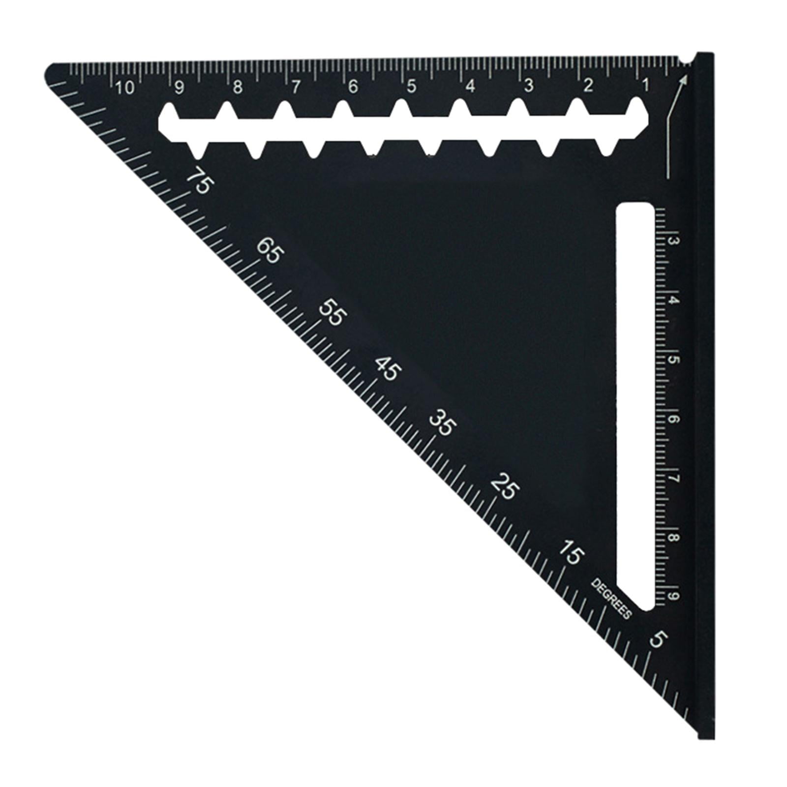 4inch Aluminium Triangle Ruler Measuring Tool Protractors 45/90 Degree ...