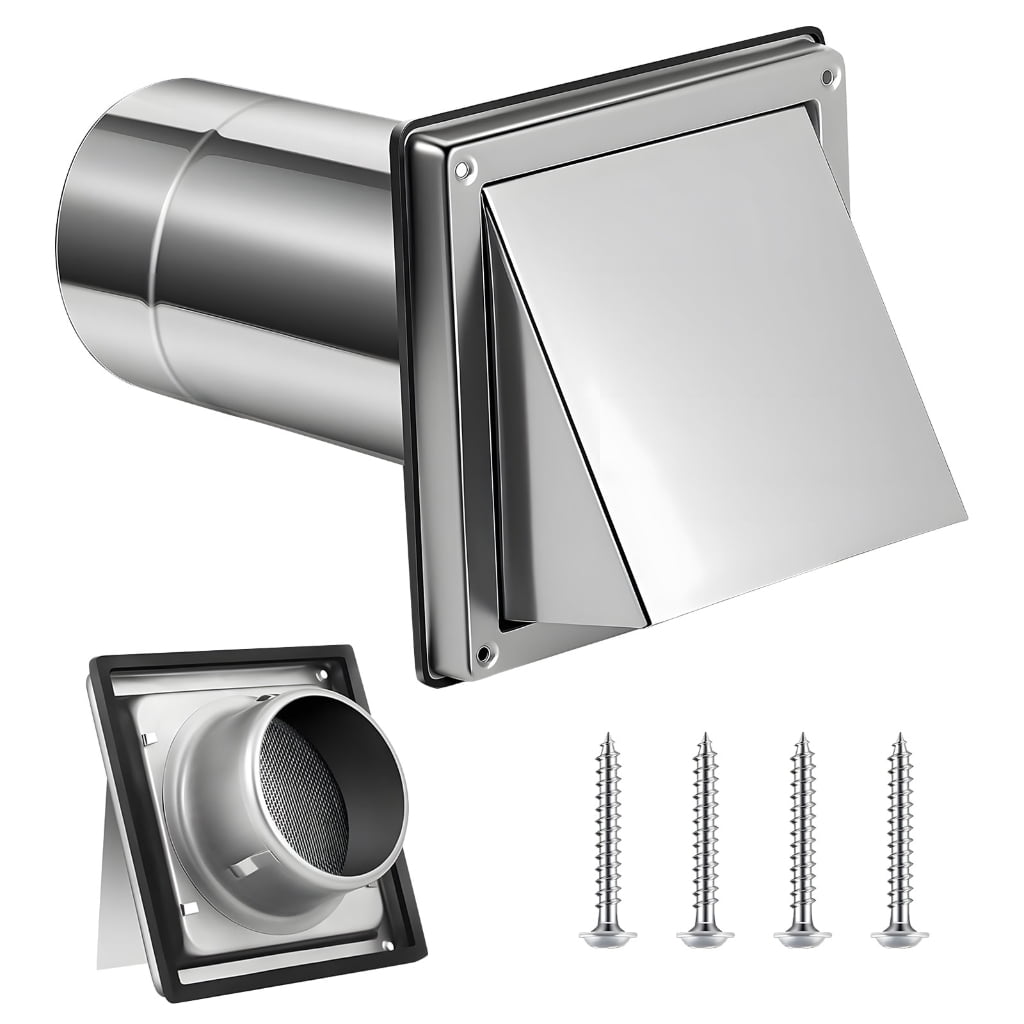 4inch Metal Exhaust Vent Cap Set Includes Accessories Ventilation Metal ...