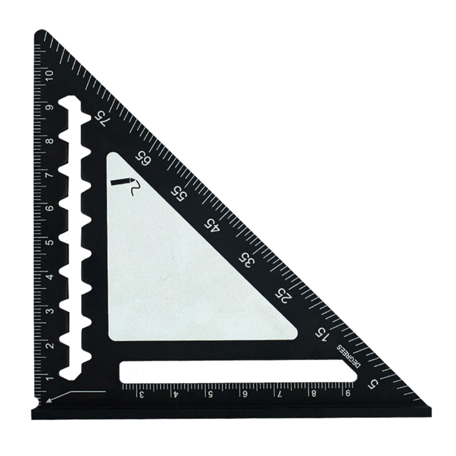 4inch Triangle Square Ruler Metal Aluminum Quick Measuring Marking Tool ...