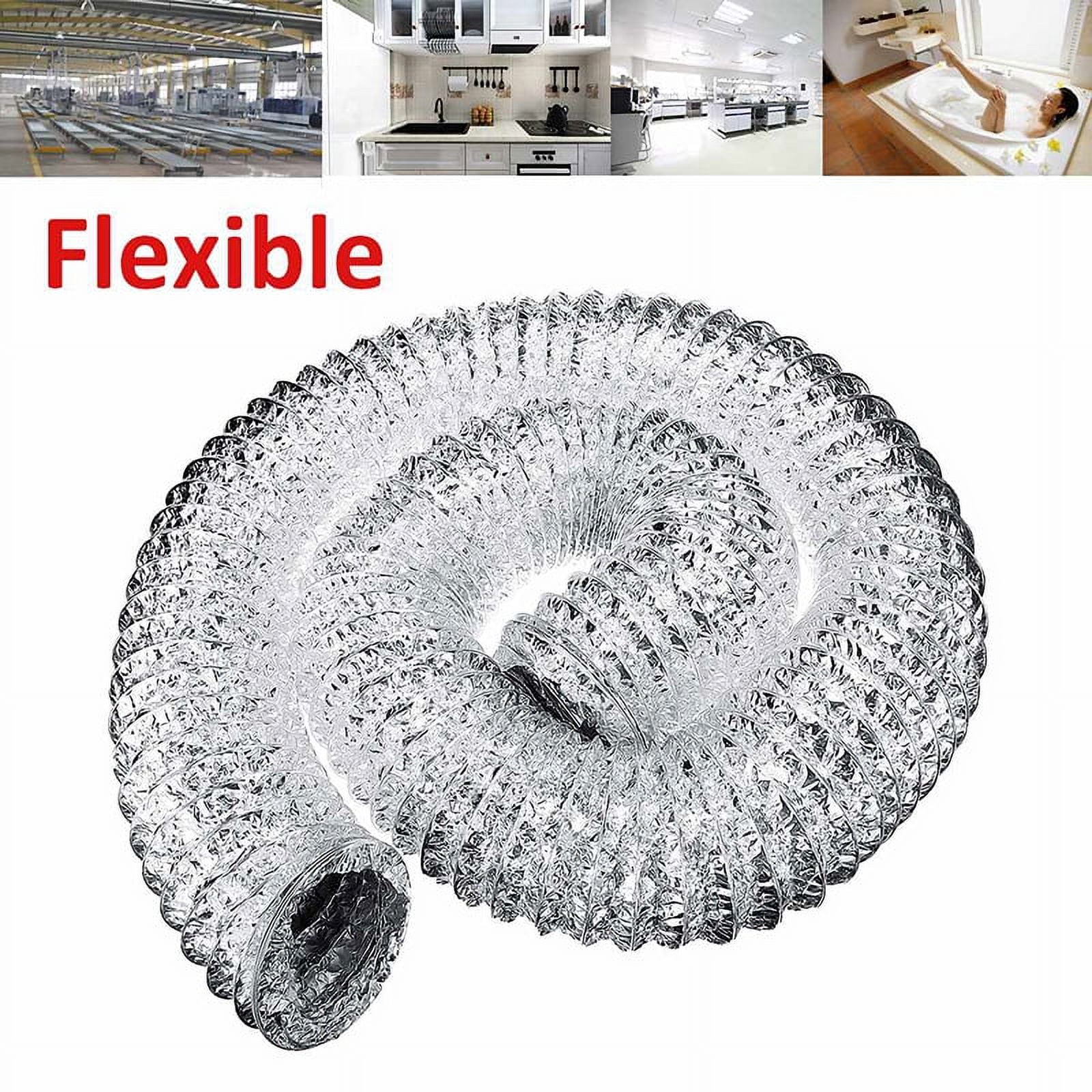 4inch Ventilator Pipe Aluminum Tube Air Ventilation Hose Flexible ...