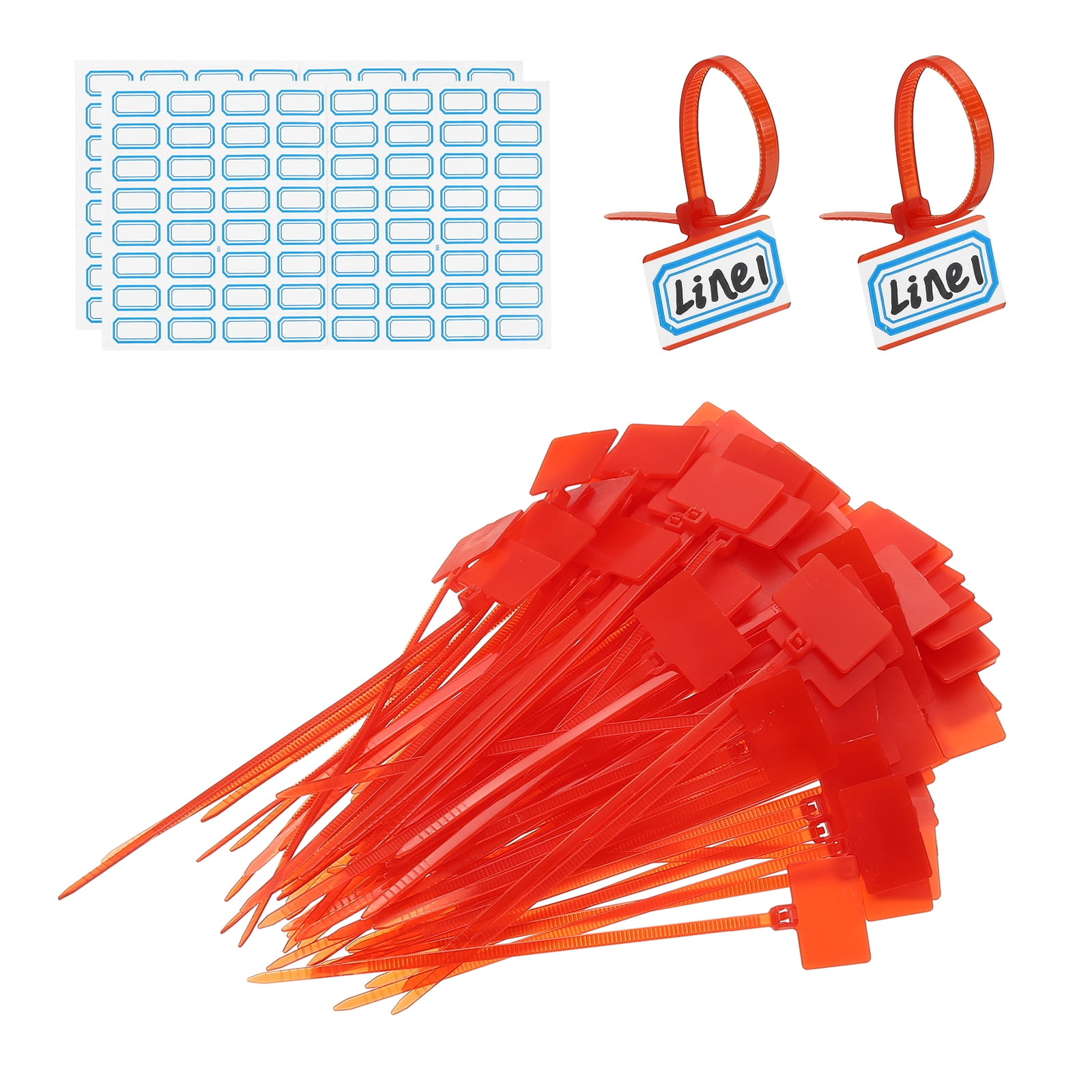 4inch Zip Ties, 100pcs Cable Ties Tags Nylon Wire Marking Label Self ...