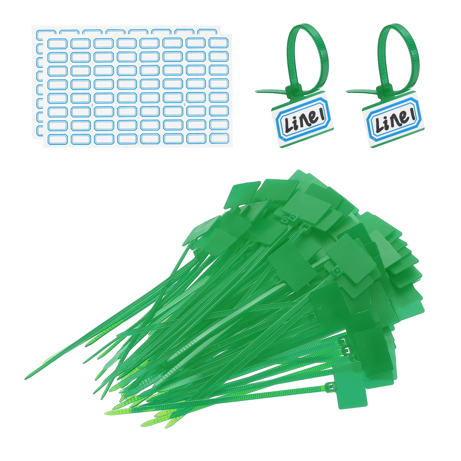 4inch Zip Ties, 100pcs Cable Ties Tags Nylon Wire Marking Label Self ...