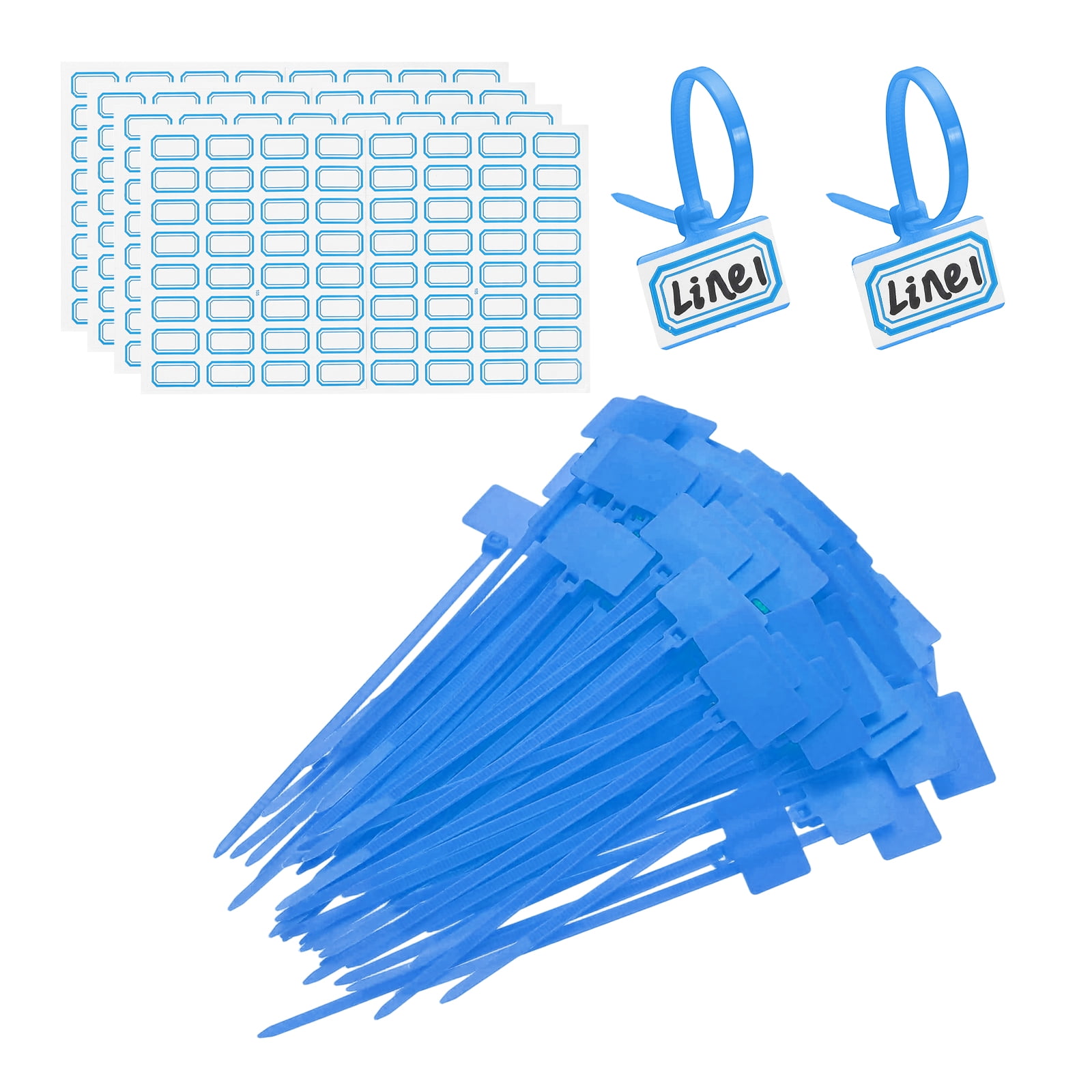 4inch Zip Ties, 200pcs Cable Ties Tags Nylon Wire Marking Label Self ...