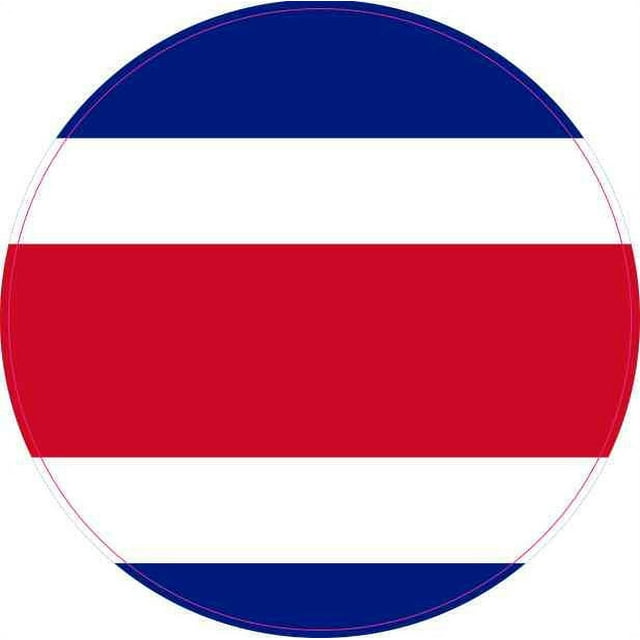 4inx4in Round Costa Rica Flag Sticker Vinyl Vehicle Decal Travel ...