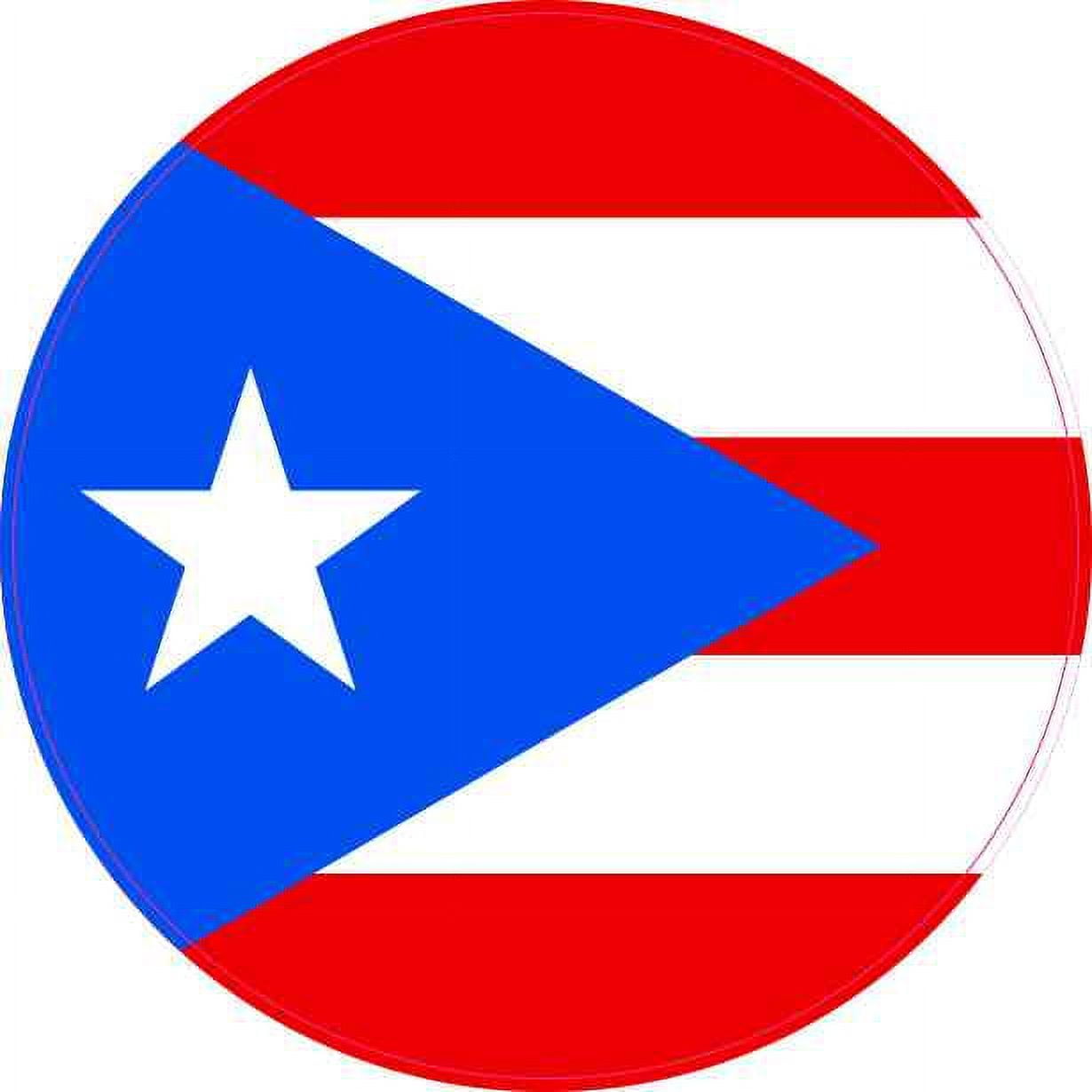4inx4in Round Puerto Rico Flag Sticker Vinyl Vehicle Decal Travel ...