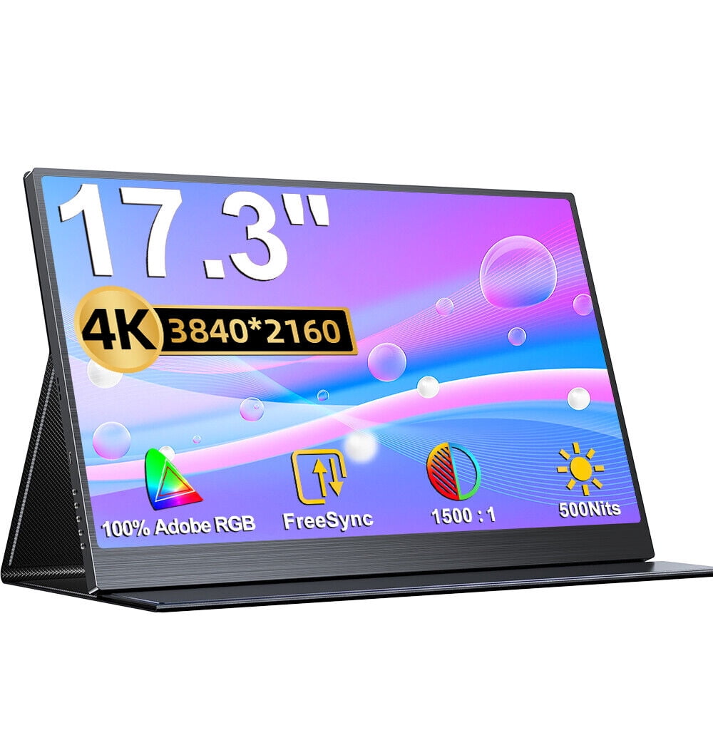 4k 17.3 Inch Portable Monitor 3840 * 2160 100% Adobe RGB Travel Monitor Display - Walmart.com