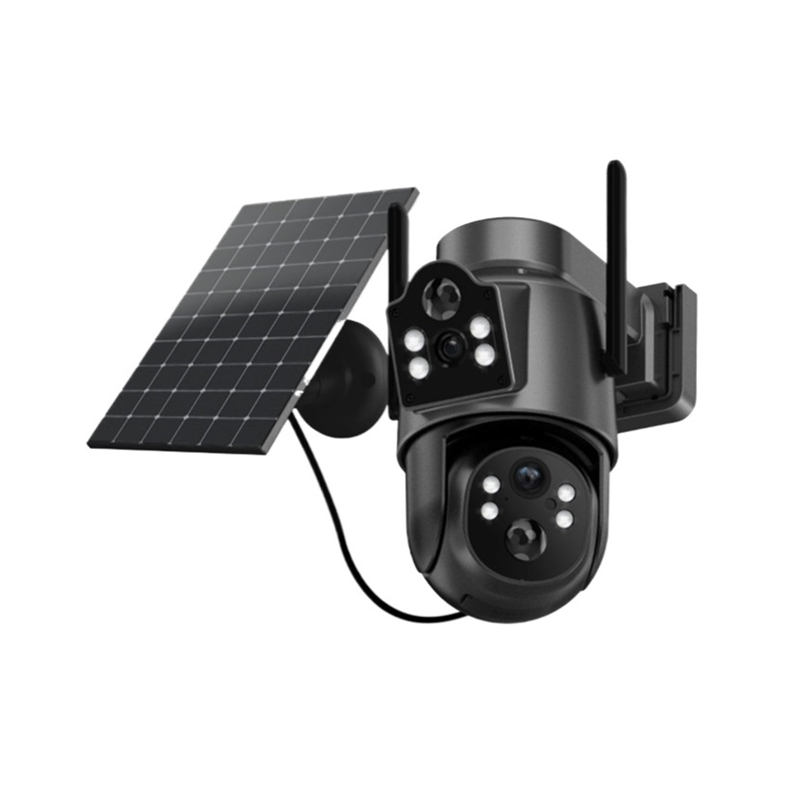 4k 8 Million Solar 7800 Mah Battery Dual Lens WIFI IP Camera PIR Body ...