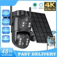 4k 8MP WIFI Solar Camera With 7800 mAh Battery Dual Lens Wireless PTZ ...