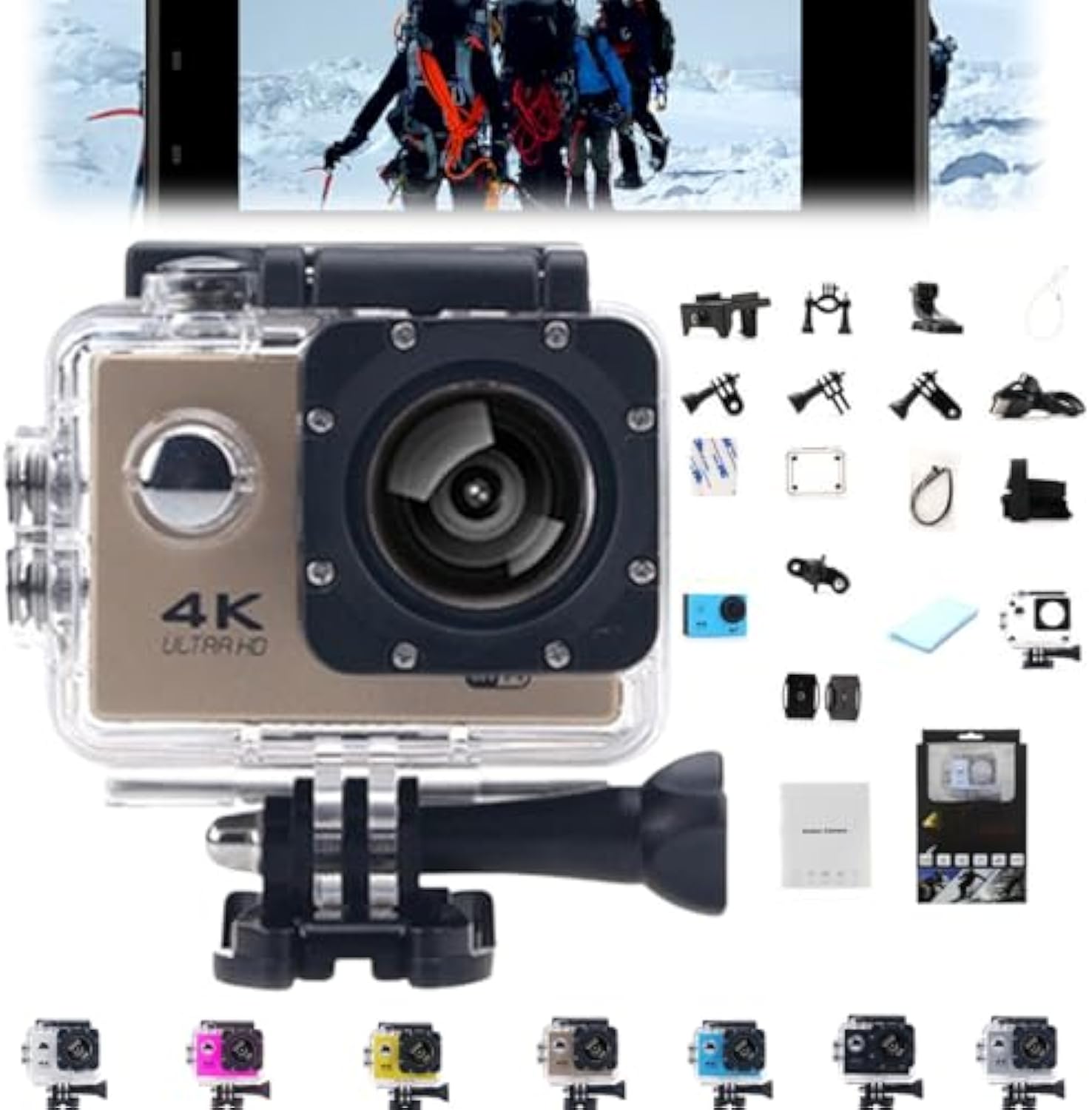 4k Camera，4k Action Camera, Outdoor Waterproof Sports Camera, Record ...