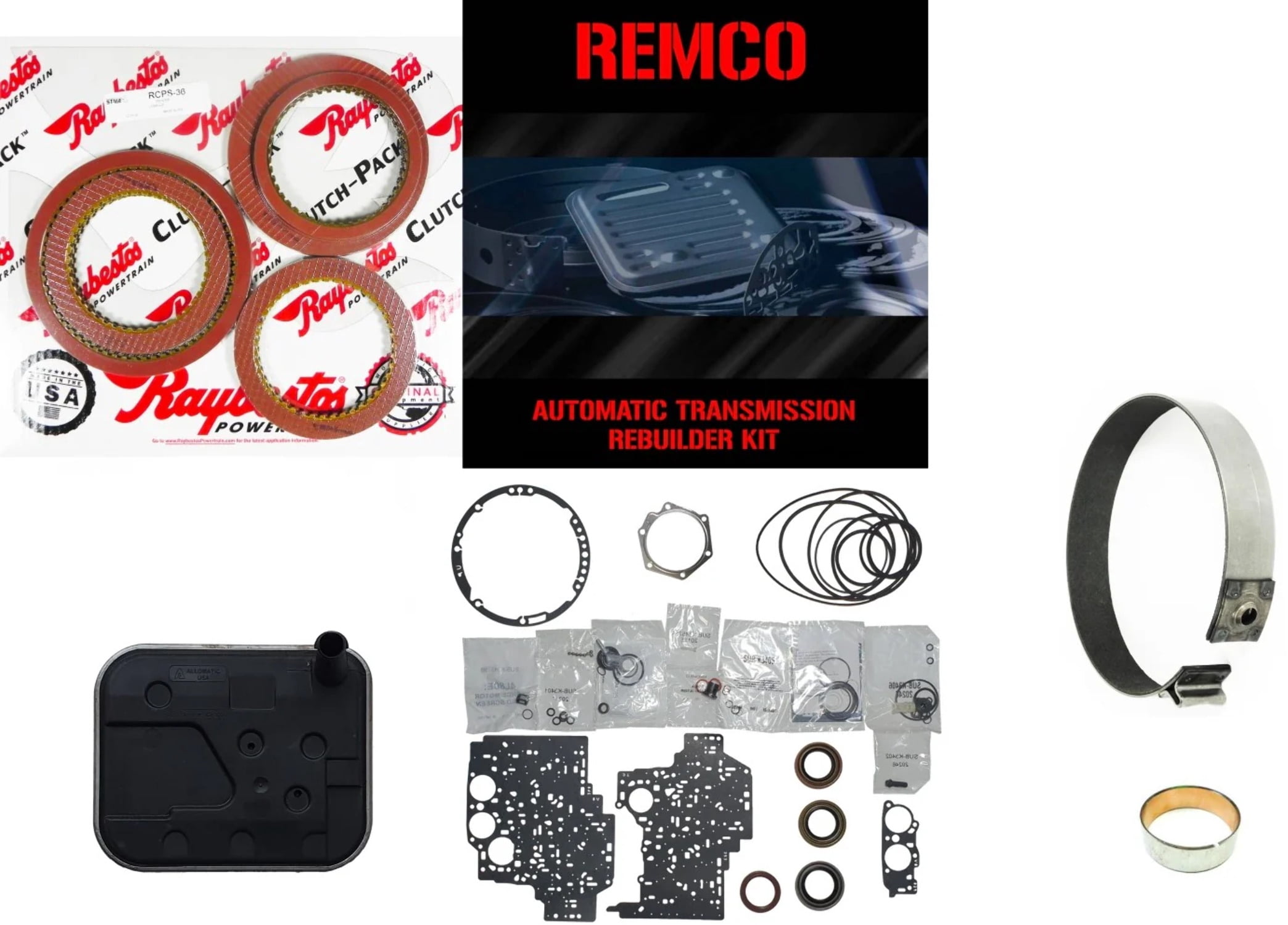 4l80e (97-up) transmission rebuilt kit overhault stage-1 RAY.BESTOS red ...