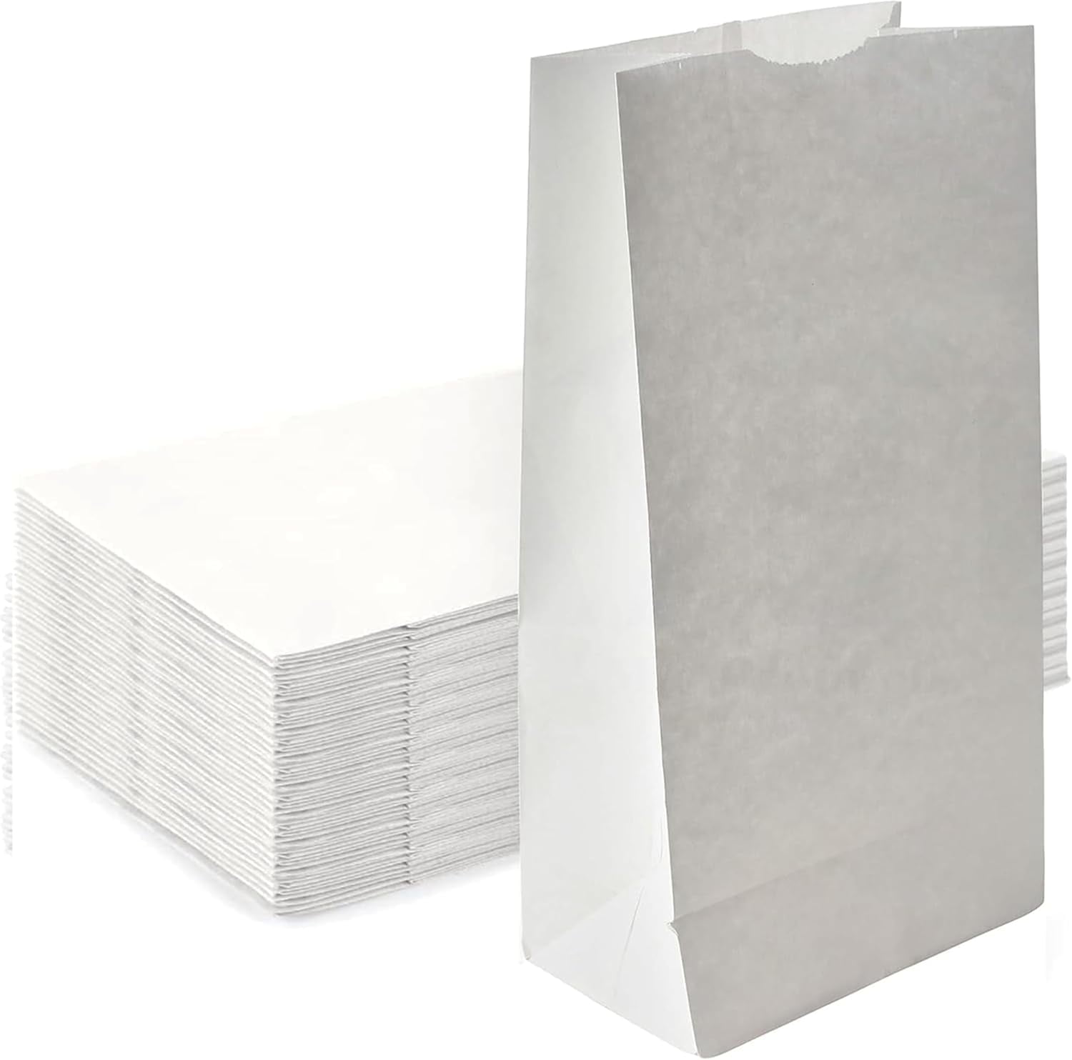 4lb White Paper Bags - Pack of 150ct. White Paper Lunch Bags. Great for ...