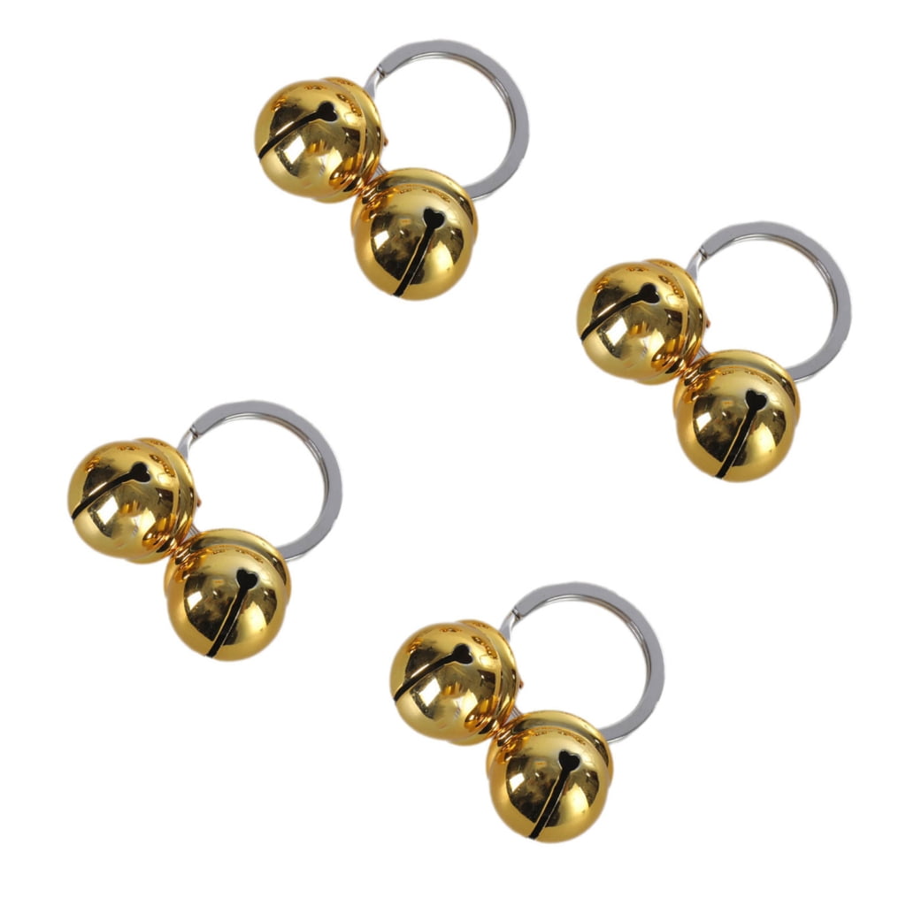 4lots Keychains Hanging Buckles Collar Bells Training Clatter Bells ...