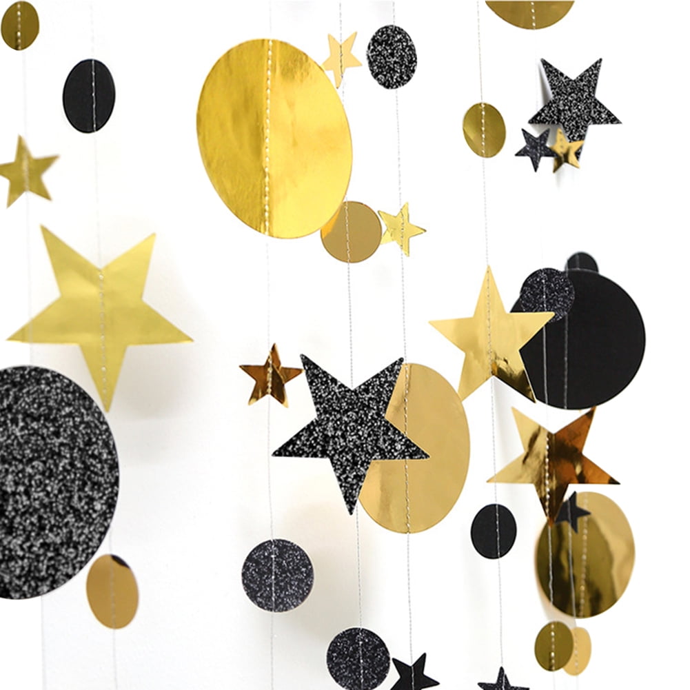 4m Champagne Party Decoration Circle Dot Garland Streamer Kit Twinkle ...