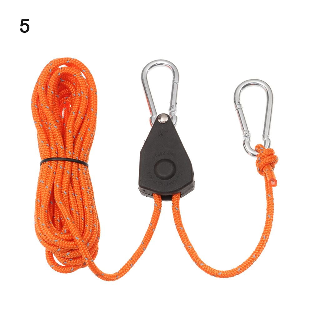 4m Length Awning Wind Rope Lights Lifting Tent Rope Tensione Fixed Buckle Pulley Adjustable Rope ...