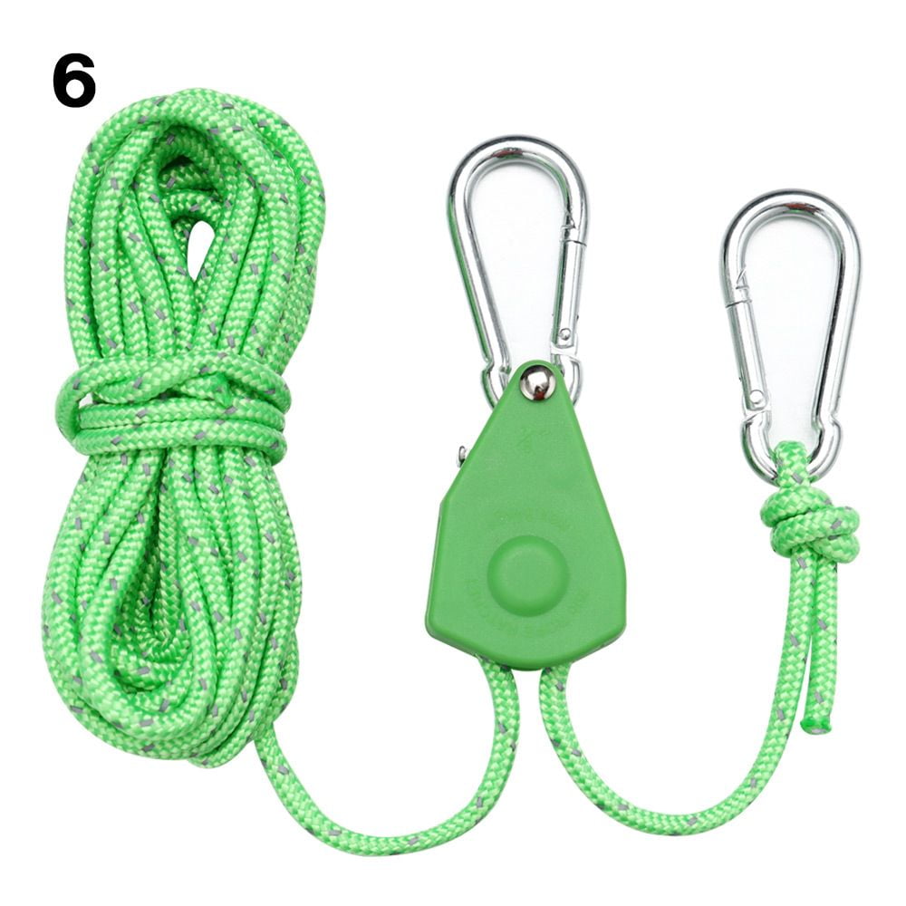 4m Length Camping Tool Lights Lifting Ratchet Hangers Adjustable Rope ...