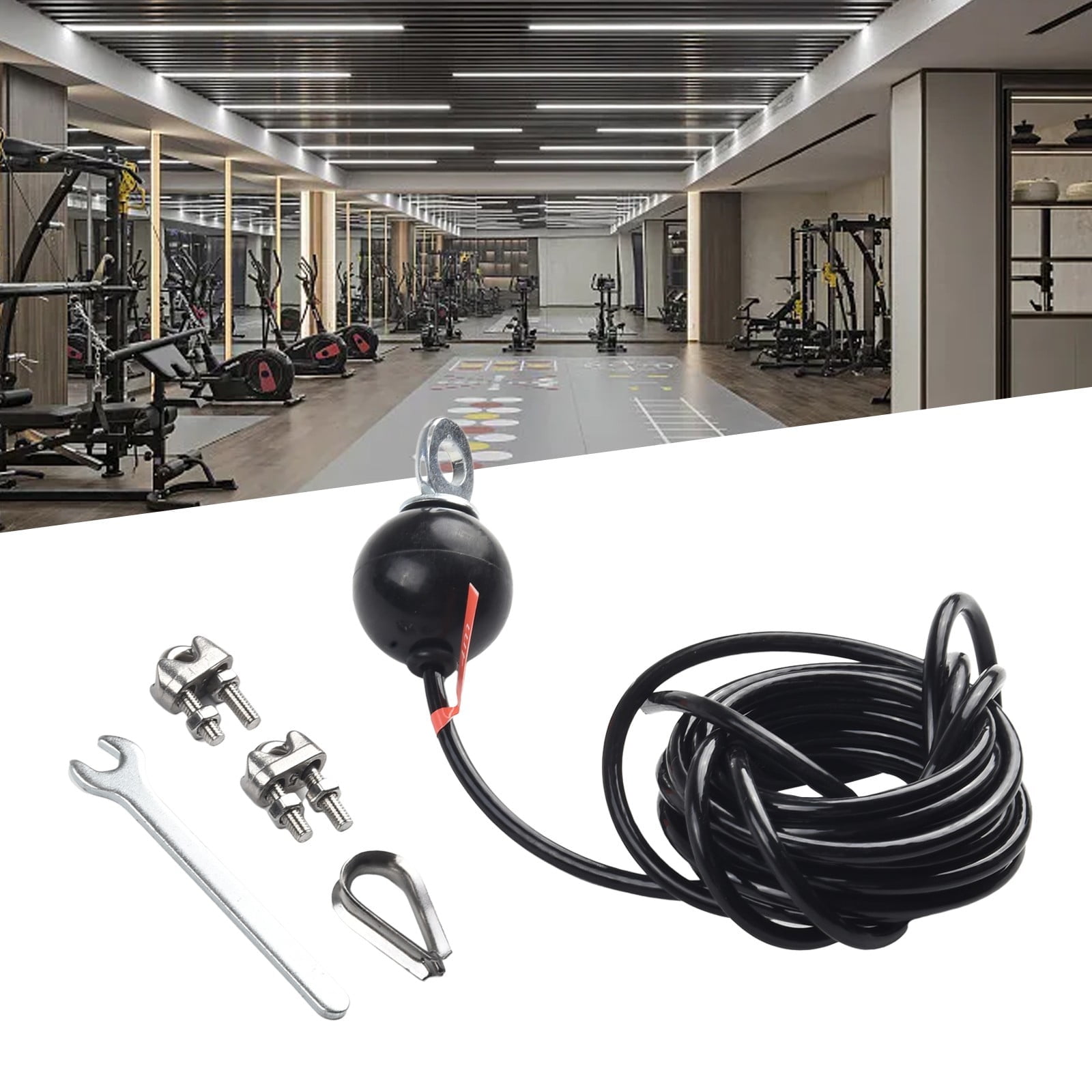 4m adjustable gym cable wire rope heavy duty steel parts home gym ...