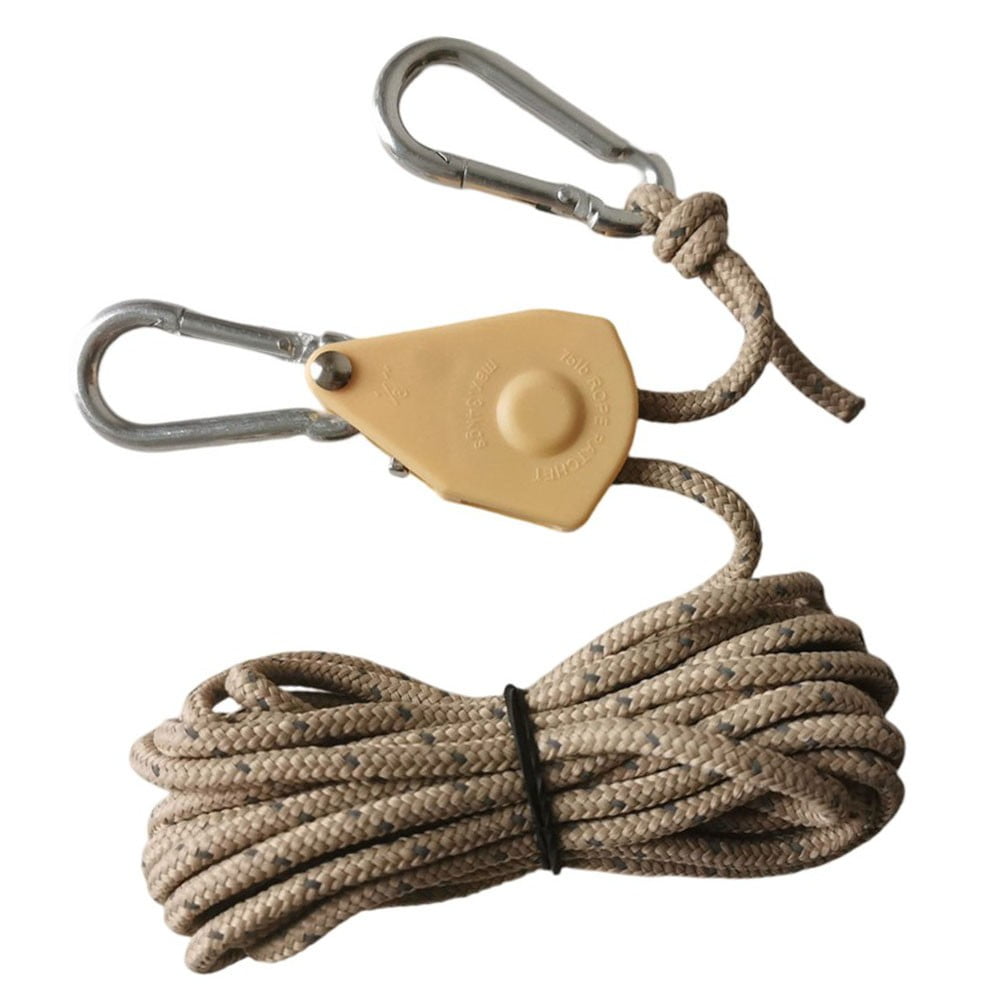 4mm 2M Pulley Windproof Rope Camping Canopy Tent Rope Lamp Adjustable ...