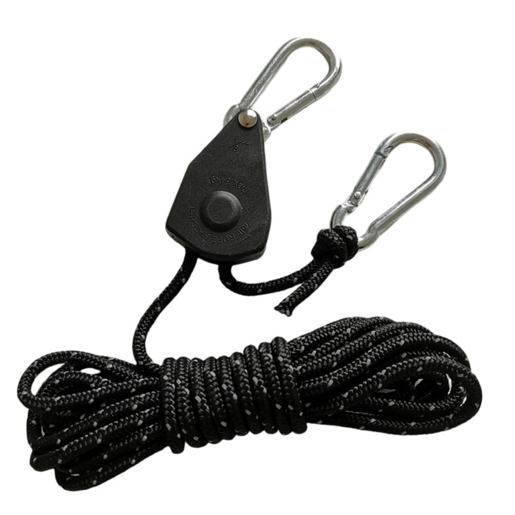 4mm 2M Pulley Windproof Rope Camping Canopy Tent Rope Lamp Adjustable ...