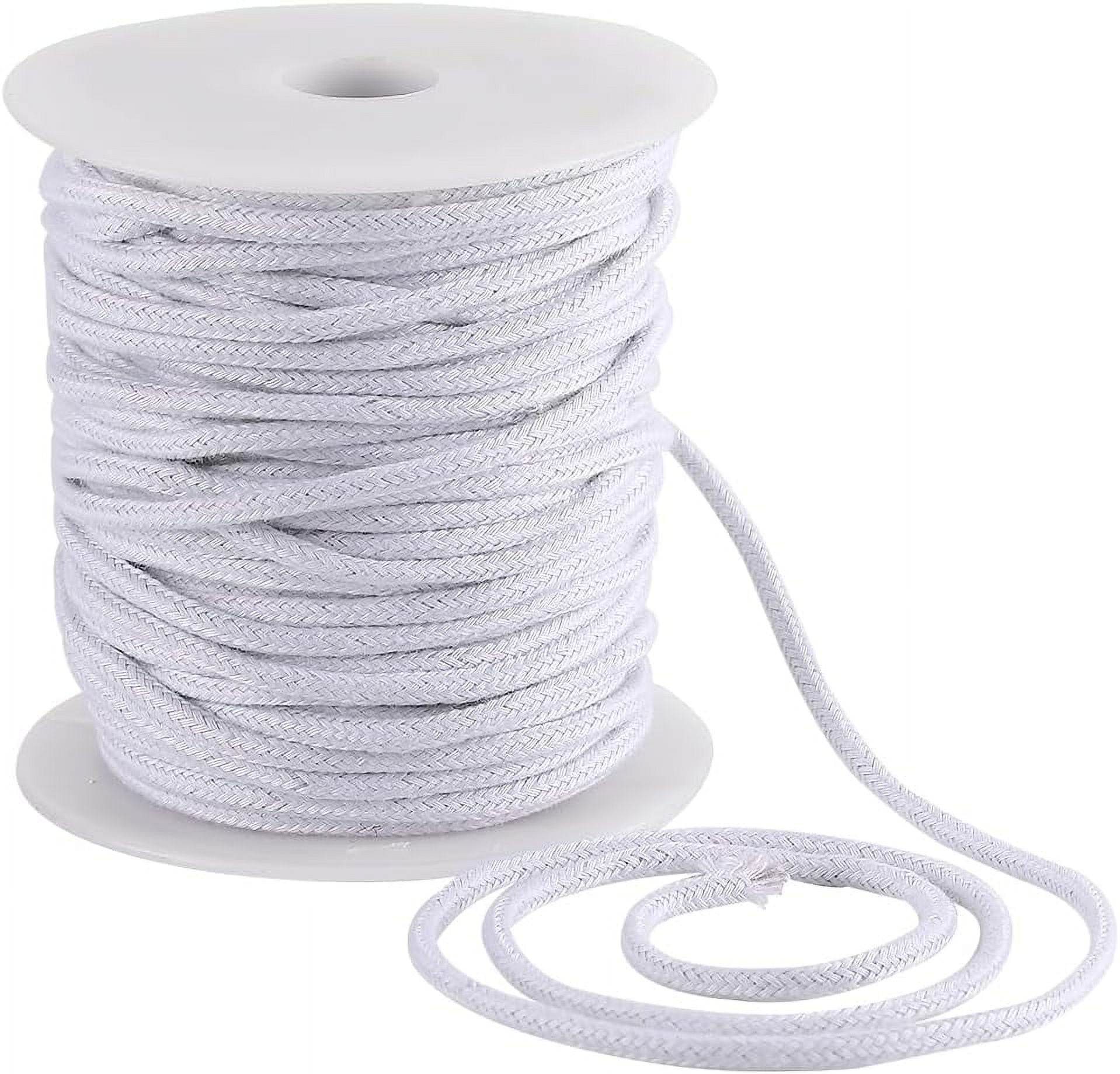 4mm 33 Yards White Cotton Rope Soft Drawstring Replacement Ropes ...