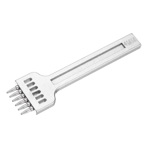 4mm 6 Prong Leather Die-Steel Chisel for Hand Sewing, White - Walmart.com
