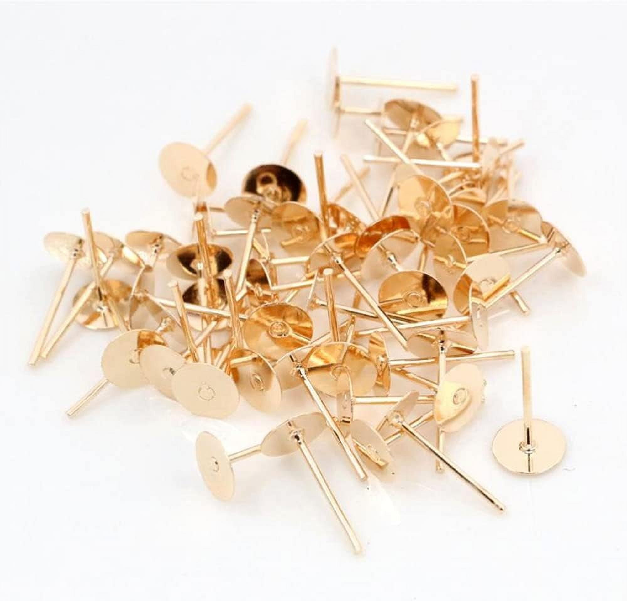 4mm 6mm 8mm 10mm 12mm 100pcs/Lot 5 Colors Plated Stainless Iron Earring ...
