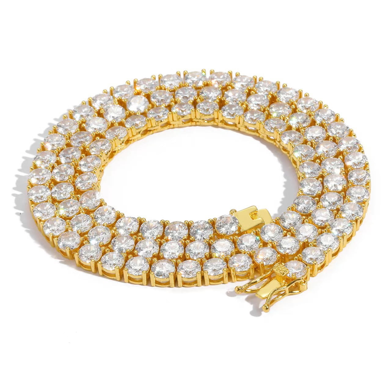 4mm Cubic Zirconia Bracelet, 160mm Sparkling Tennis Style Bracelet ...