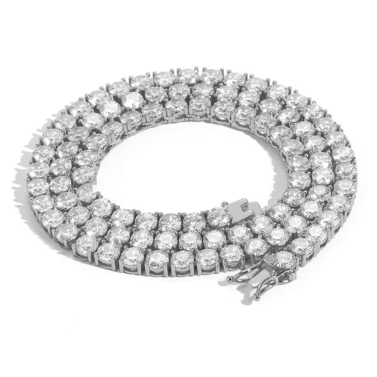 4mm Cubic Zirconia Bracelet, 160mm Sparkling Tennis Style Bracelet ...