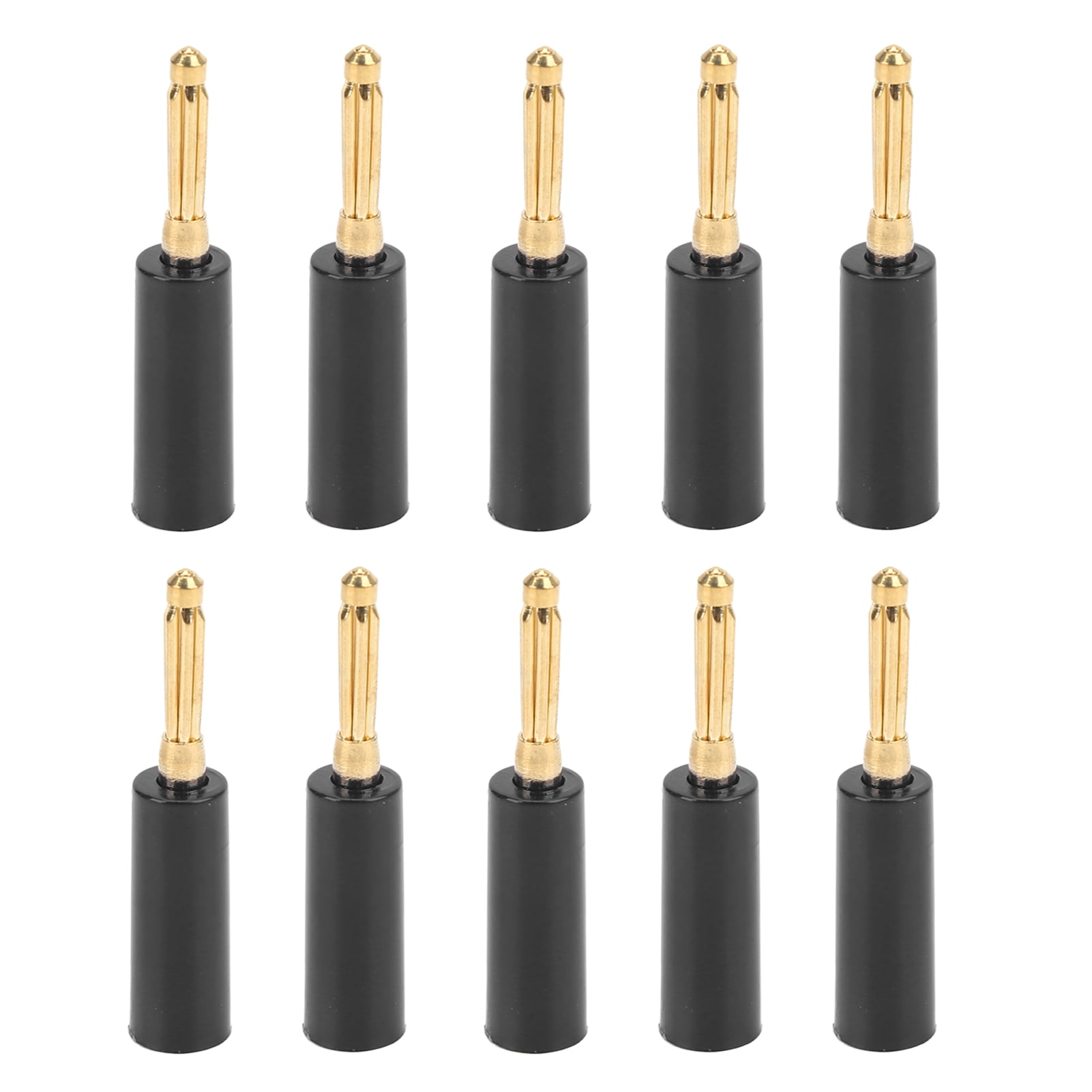 4mm Gold Plated Banana Plug Solderless Speaker Cable Connector, 7-Pin ...