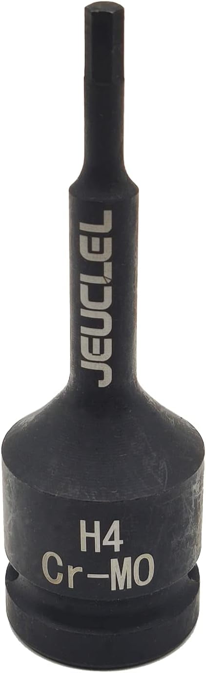 4mm Hex Impact Bit Socket, H4 1/2-Inch Drive Allen Socket, Cr-Mo Steel ...