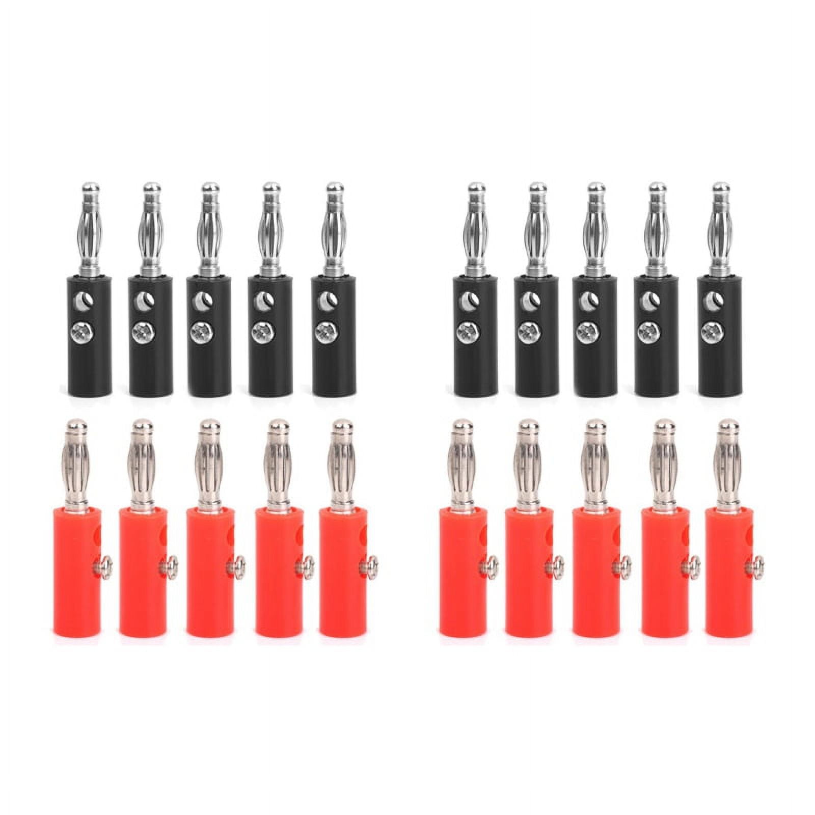 4mm Insulated Banana Plugs Connectors Jack New 20pcs Red + Black ...