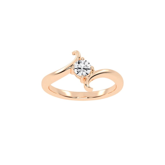 4mm Round Cut Solitaire Women's Engagement Ring Moissanite Minimalist ...