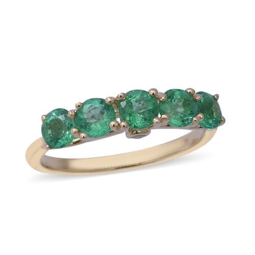 4mm Round Emerald Ring, May Birthstone Ring, Minimalist Emerald Green ...