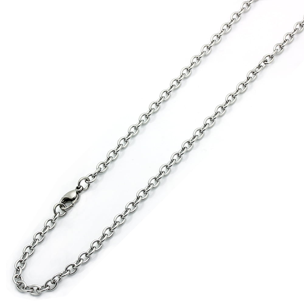 4mm Stainless Steel Chain Necklaces Cable Link Chain ( Available Length ...