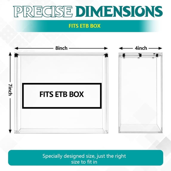 4mm Thick Stackable Acrylic Protective Case Compatible with TCG Booster ...