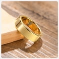 4mm Tungten Ring for Men Women, Baisc Simple 14K Yellow Gold Wedding ...