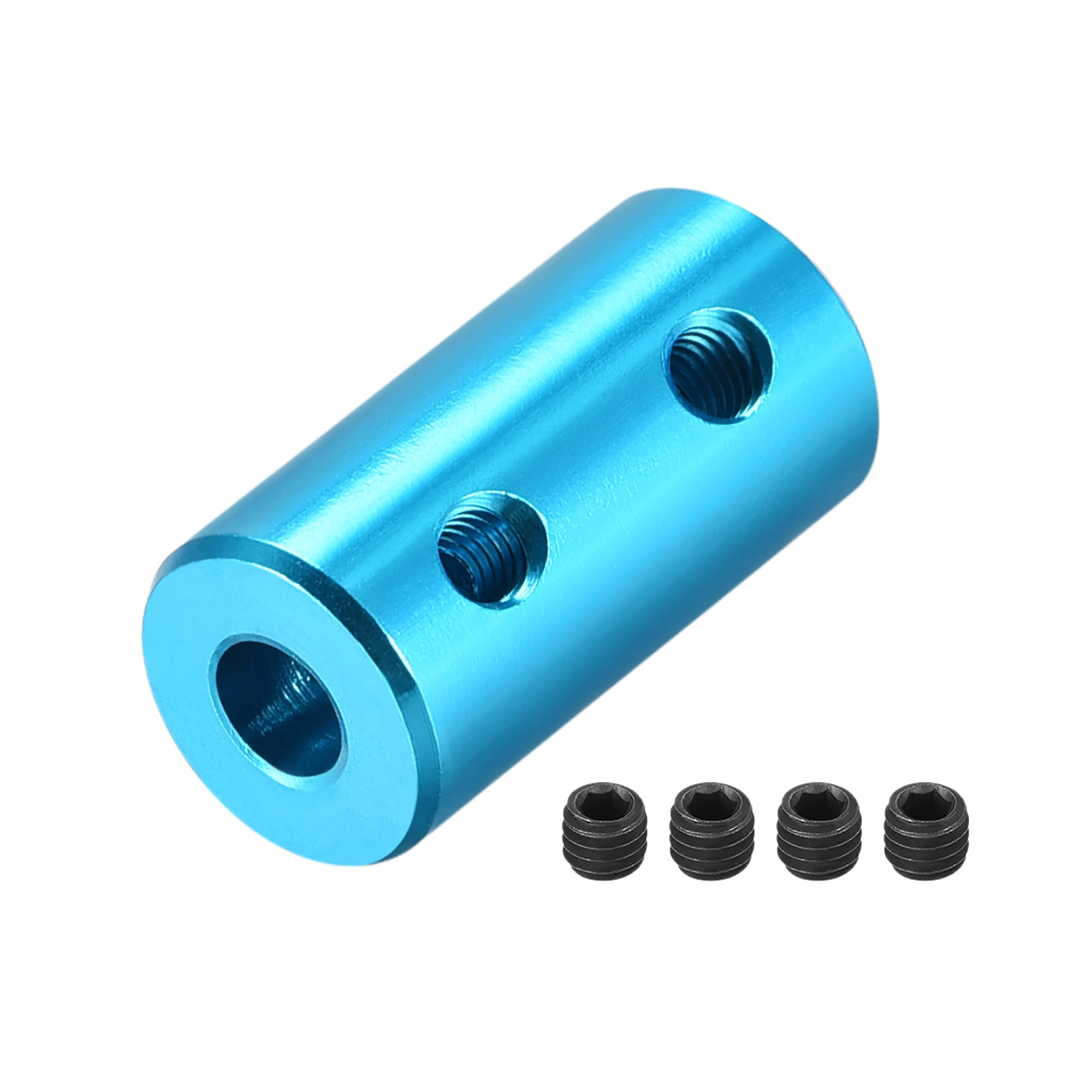 4mm to 4mm Bore Rigid Coupling 20mm Length 10mm Diameter Aluminum Alloy ...