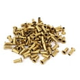 4mm x 10mm Brass Plated Hollow Rivets Grommets Gold Tone 100 Pcs ...