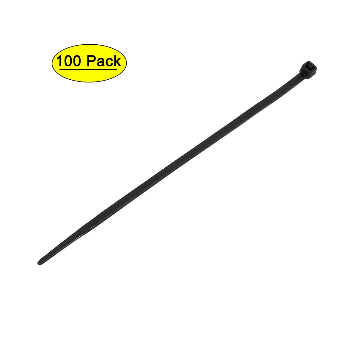 4mm x 150mm Nylon Self Locking Cable Zip Ties Fastener Black 100pcs ...