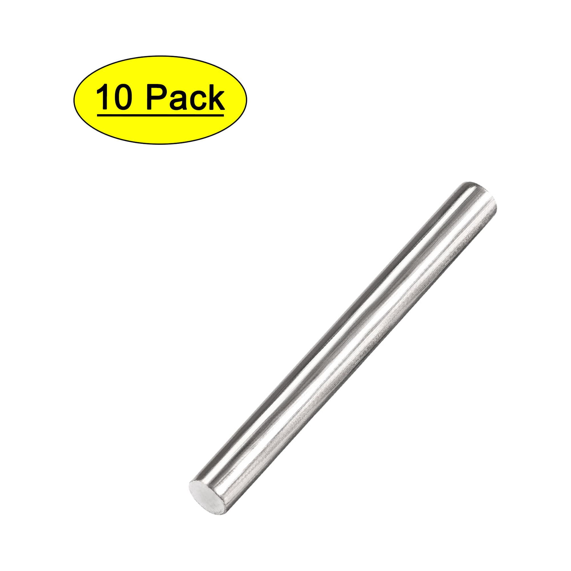 4mm x 25mm 304 Stainless Steel Solid Round Rod for DIY Craft - 10Pcs ...