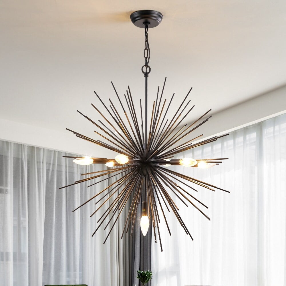 4modernhome Maxax 7-Light Sputnik Sphere Chandelier with Wrought Iron ...