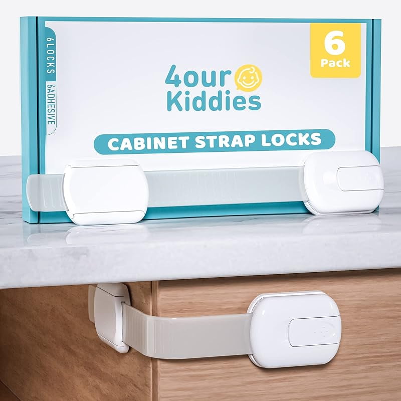4our Kiddies 14 Pack Baby Proof Cabinet Latches, Childproof Drawer ...