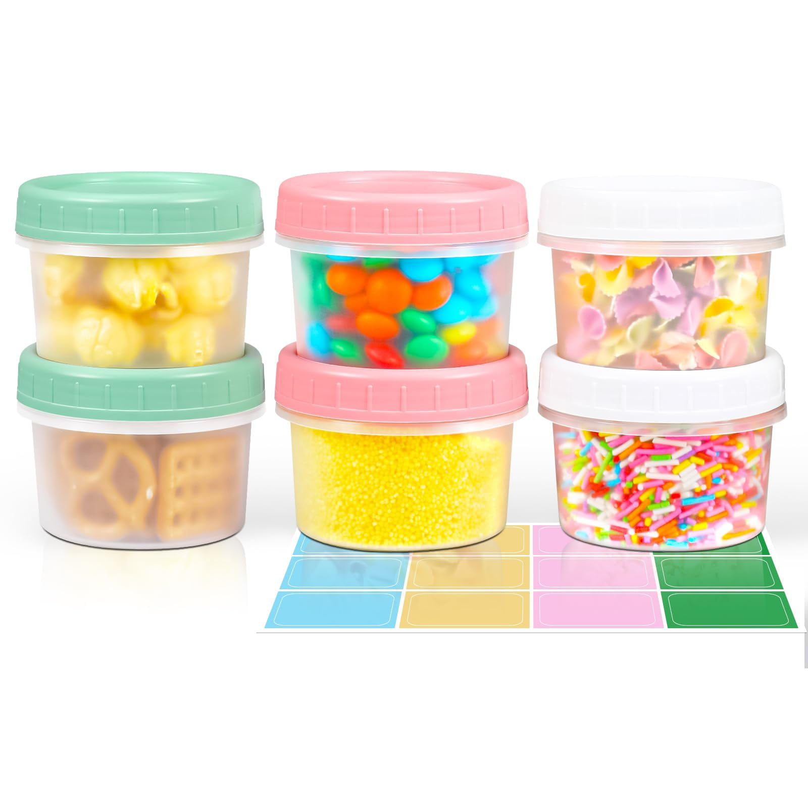 4oz 6Pack Small Food Containers with Lids Salad Dressing Container ...