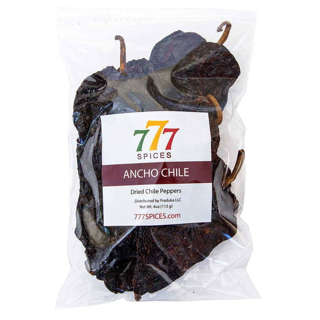 4oz Ancho Poblano Dried BCF26 Whole Chiles Peppers, Chili Pods for ...