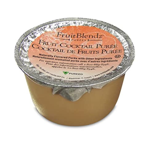4oz Fruit Puree Cups, 24 unt (Fruit cktail, IDDSI Level 4) Pureed Foods ...