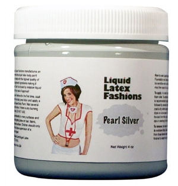 4oz Pearl Silver Liquid Latex *Ammonia Free* Body Paint - Walmart ...